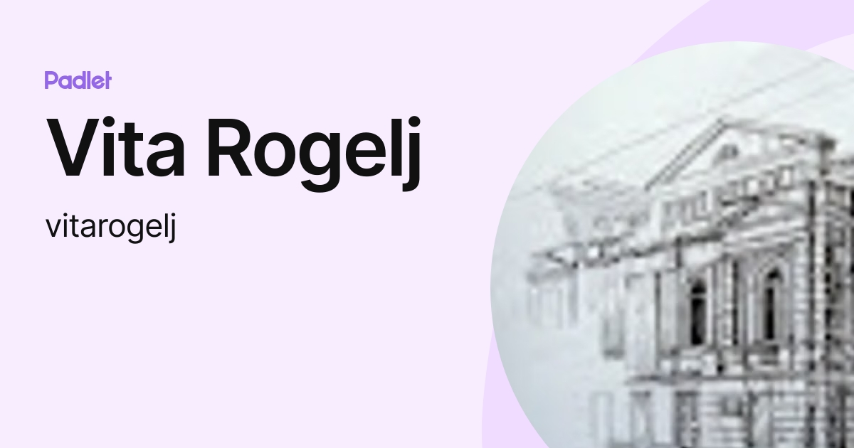 Vita Rogelj (vitarogelj) profile | Padlet