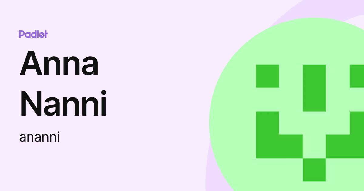 Anna Nanni (ananni) profile | Padlet