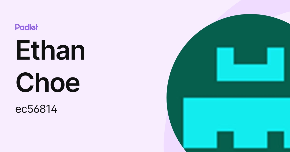 Ethan Choe (ec56814) profile | Padlet