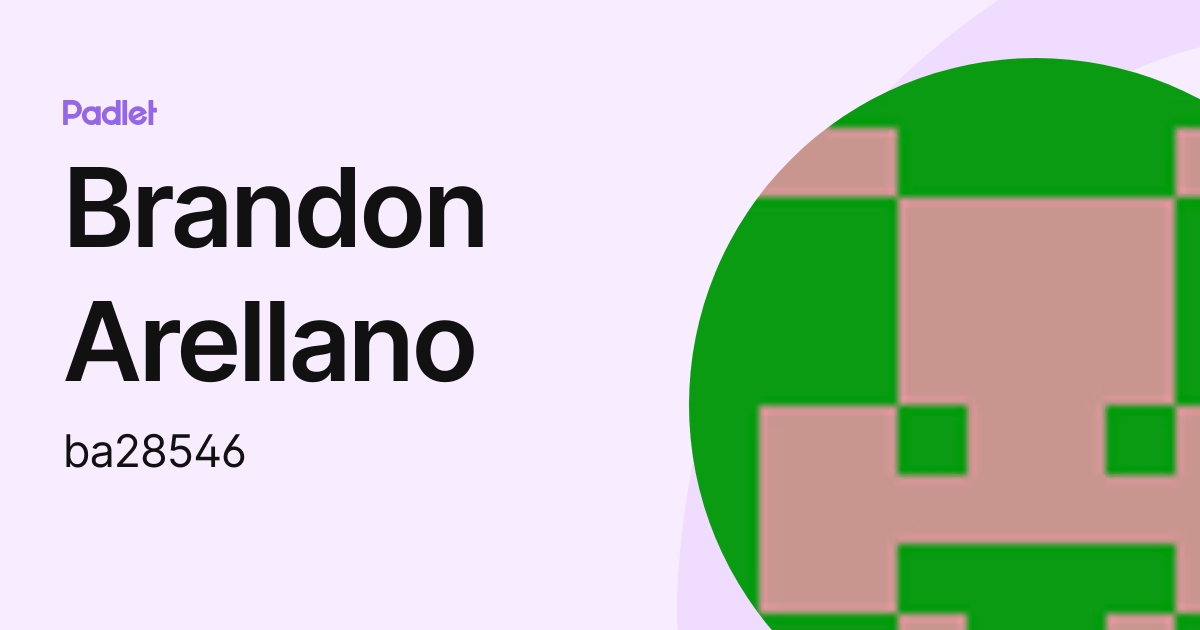 Brandon Arellano (ba28546) profile | Padlet