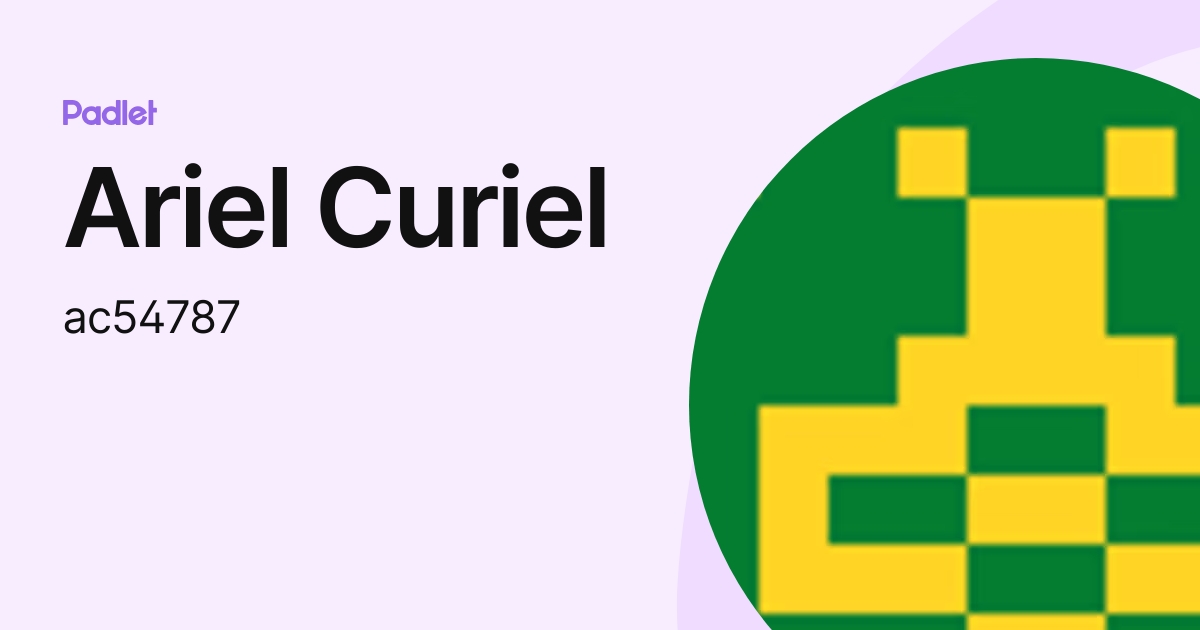 Ariel Curiel (ac54787) profile | Padlet