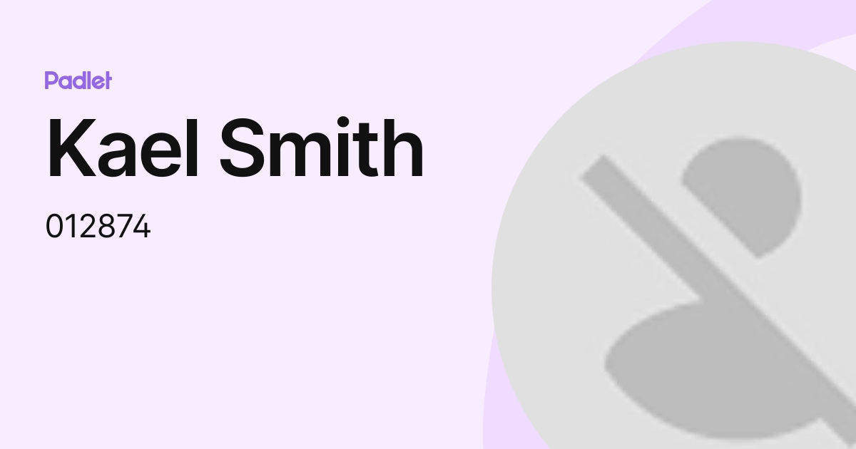 Kael Smith (012874) profile | Padlet