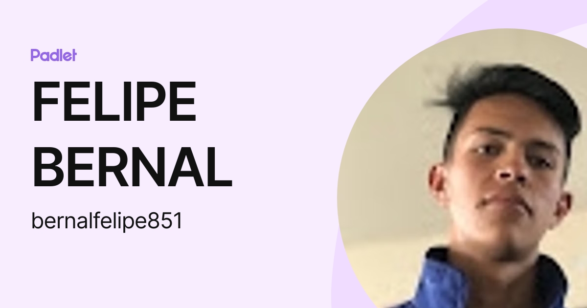 FELIPE BERNAL (bernalfelipe851) profile | Padlet