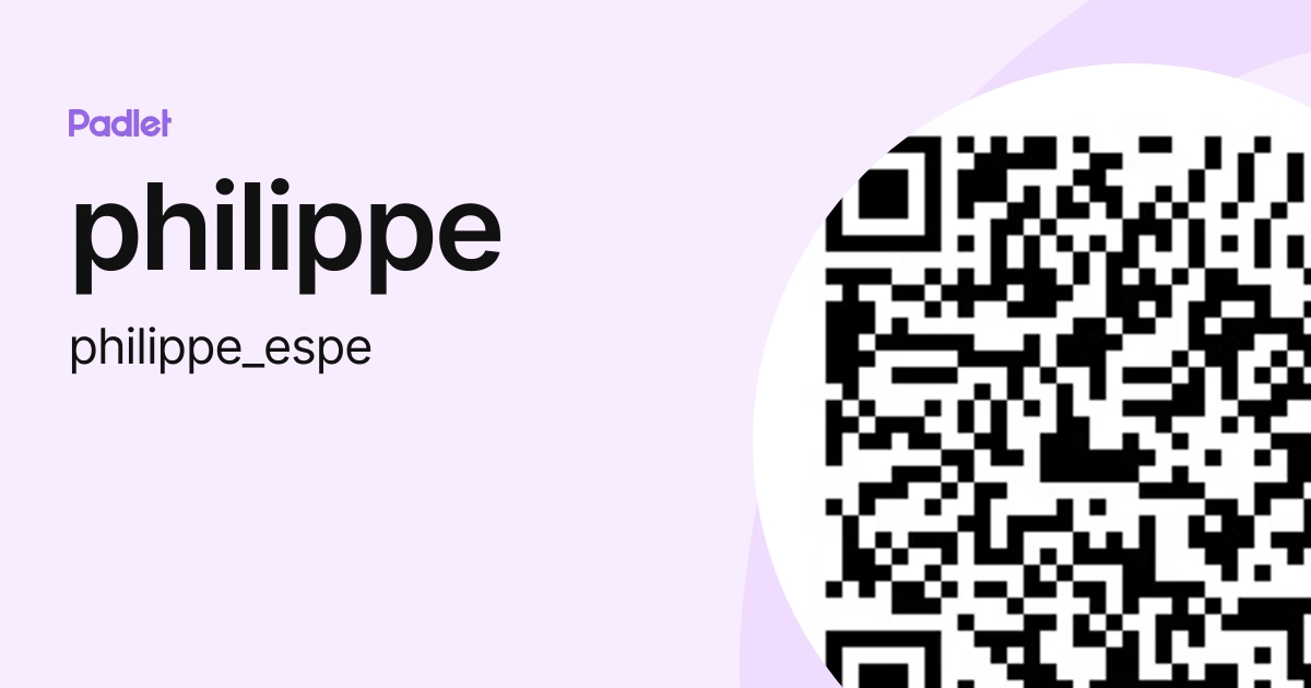 philippe (philippe_espe) profile | Padlet