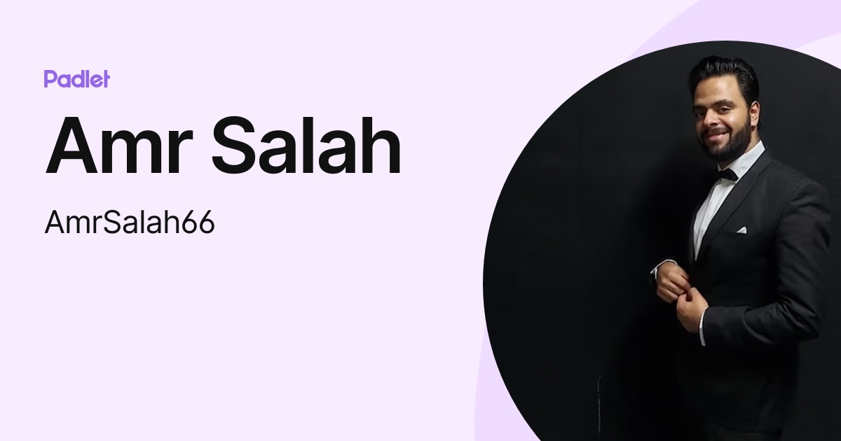 Amr Salah (AmrSalah66) profile | Padlet