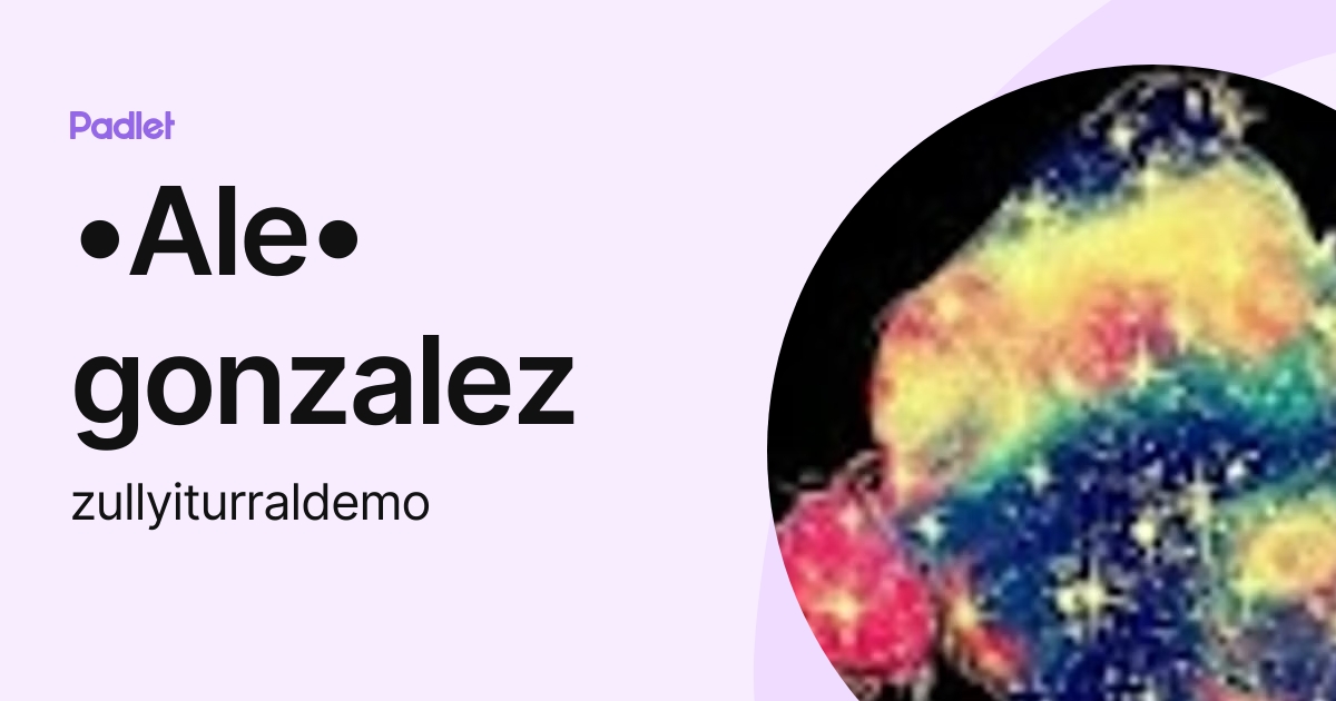 •Ale• gonzalez (zullyiturraldemo) profile | Padlet