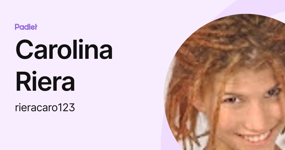 Carolina Riera (rieracaro123) profile | Padlet