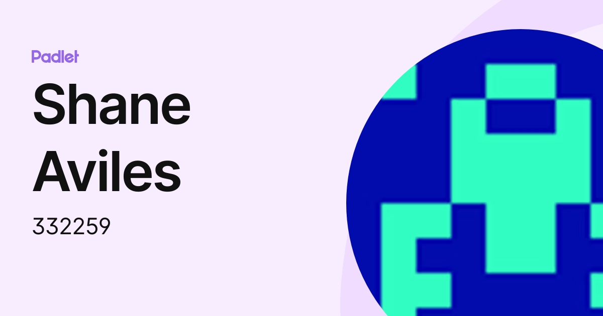 Shane Aviles (332259) profile | Padlet
