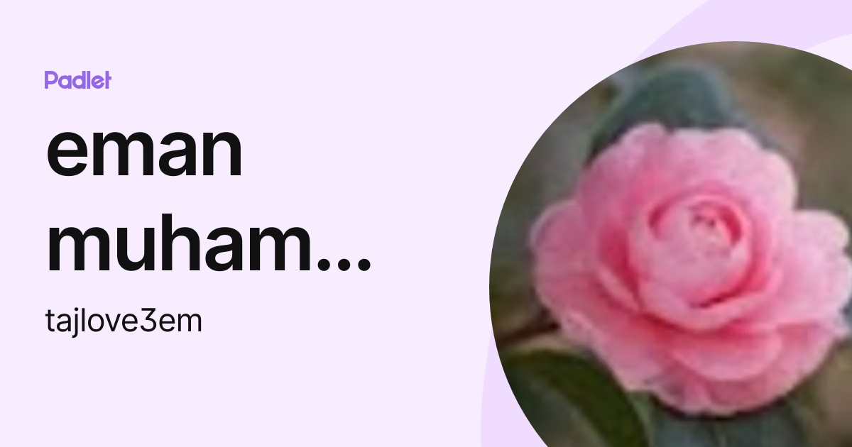 eman muhammad (tajlove3em) profile | Padlet