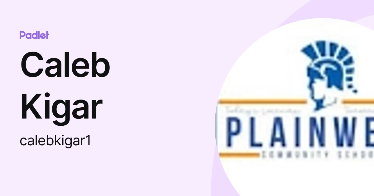 Caleb Kigar (calebkigar1) profile | Padlet