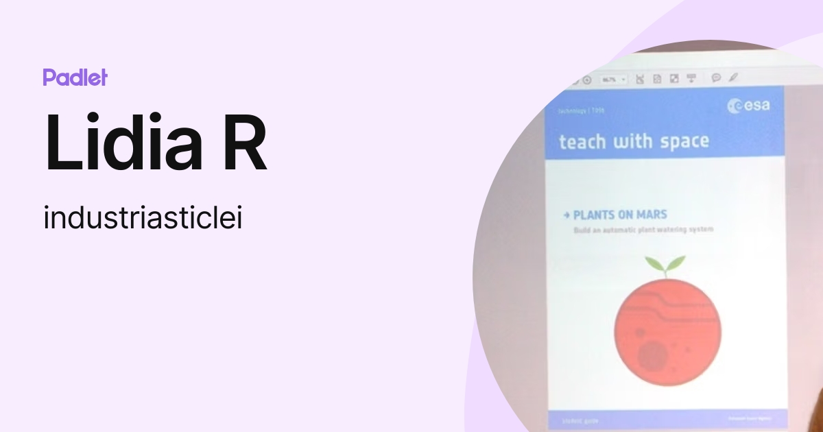 Lidia R (industriasticlei) profile | Padlet
