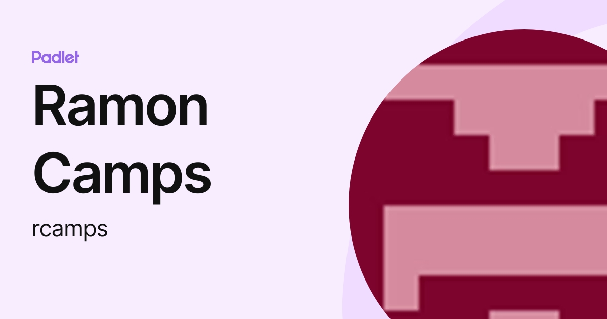 Ramon Camps (rcamps) profile | Padlet