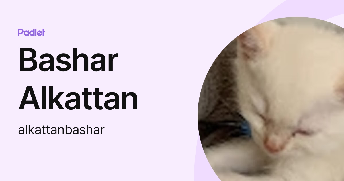 Bashar Alkattan (alkattanbashar) profile | Padlet