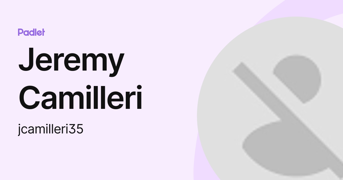 Jeremy Camilleri (jcamilleri35) profile | Padlet