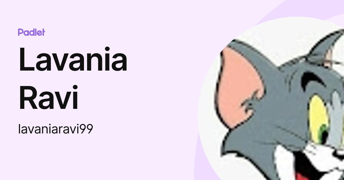 Lavania Ravi (lavaniaravi99) profile | Padlet
