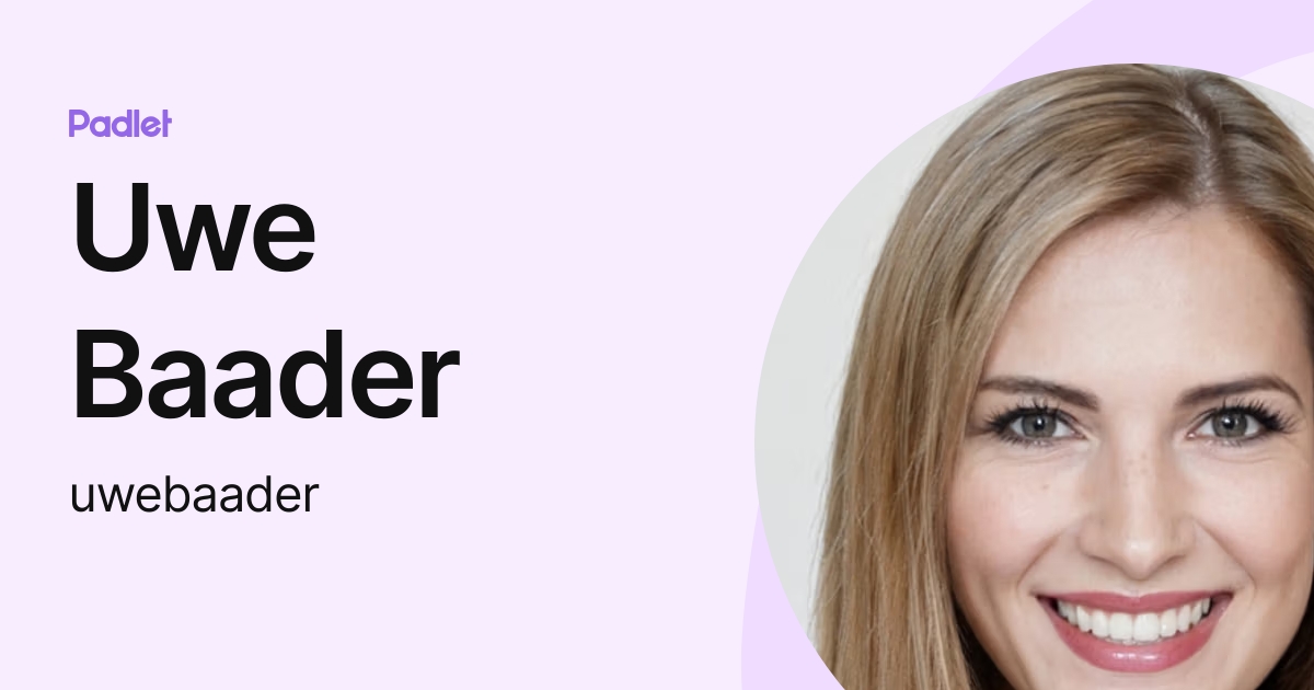 Uwe Baader (uwebaader) profile | Padlet