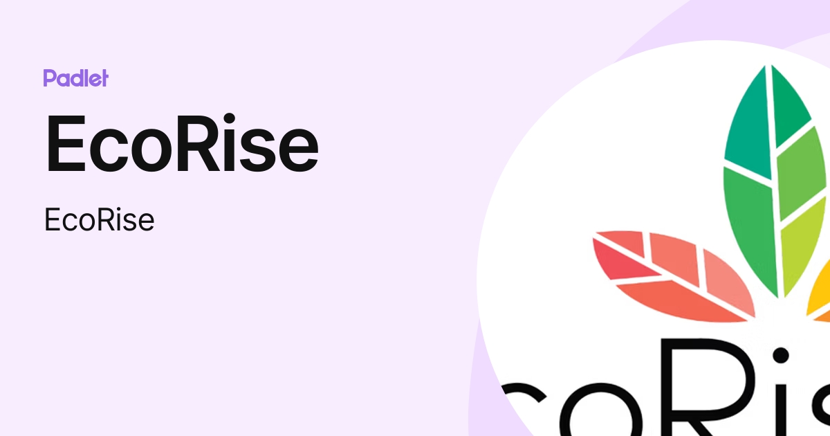 EcoRise (EcoRise) profile | Padlet