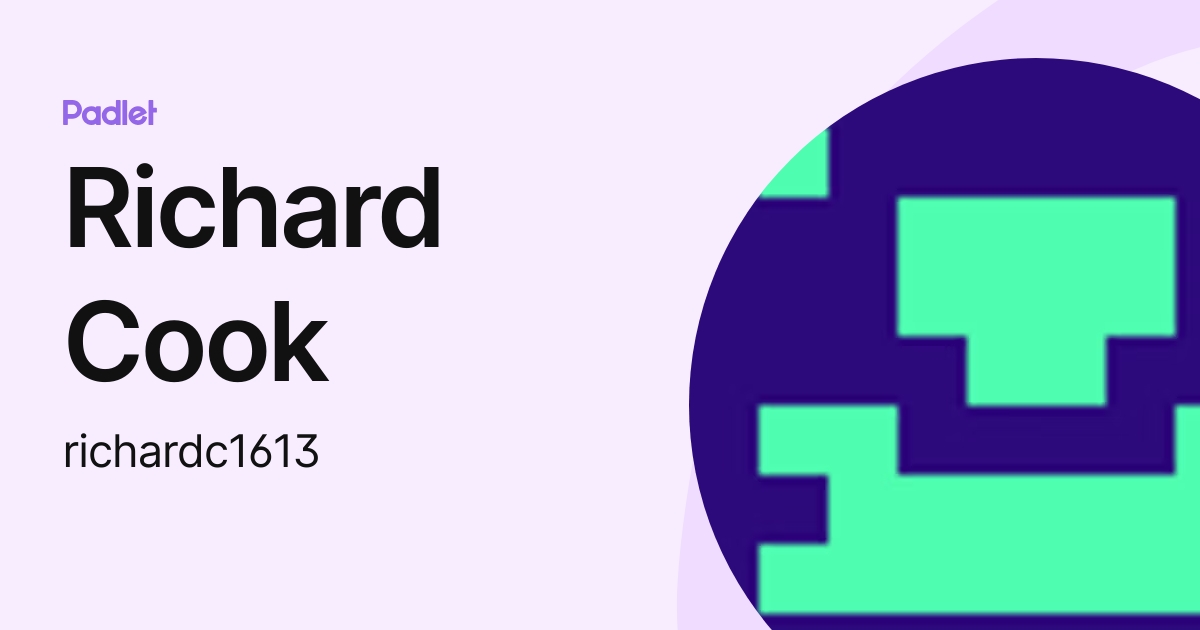 Richard Cook (richardc1613) profile | Padlet