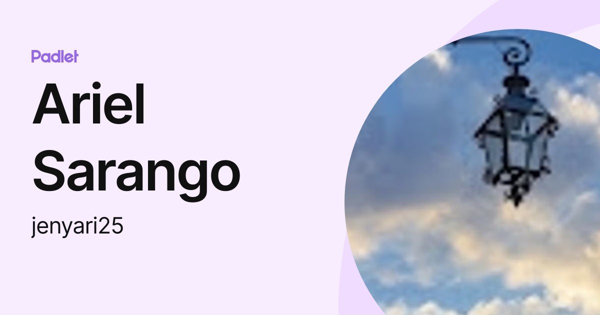Ariel Sarango (jenyari25) profile | Padlet