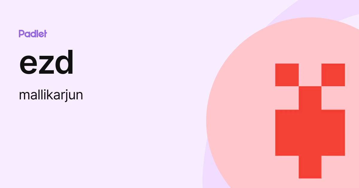 ezd (mallikarjun) profile | Padlet