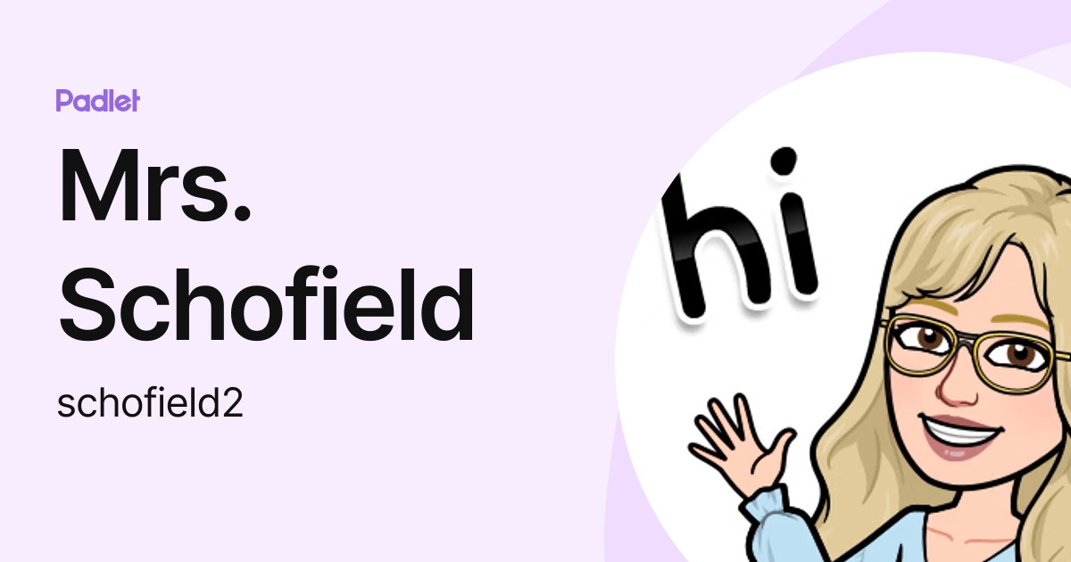 Mrs Schofield Schofield2 Profile Padlet