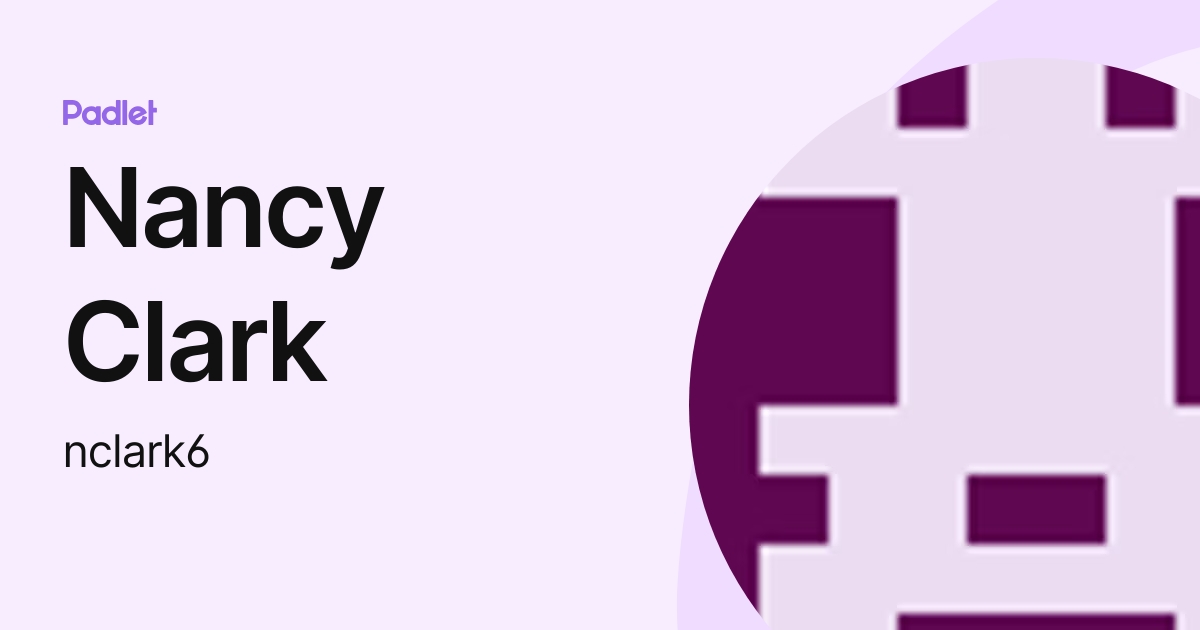 Nancy Clark (nclark6) profile | Padlet