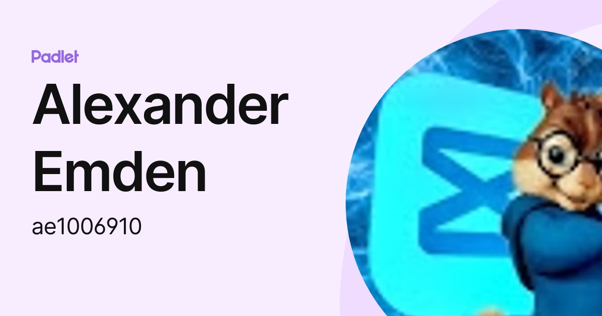 Alexander Emden (ae1006910) profile | Padlet
