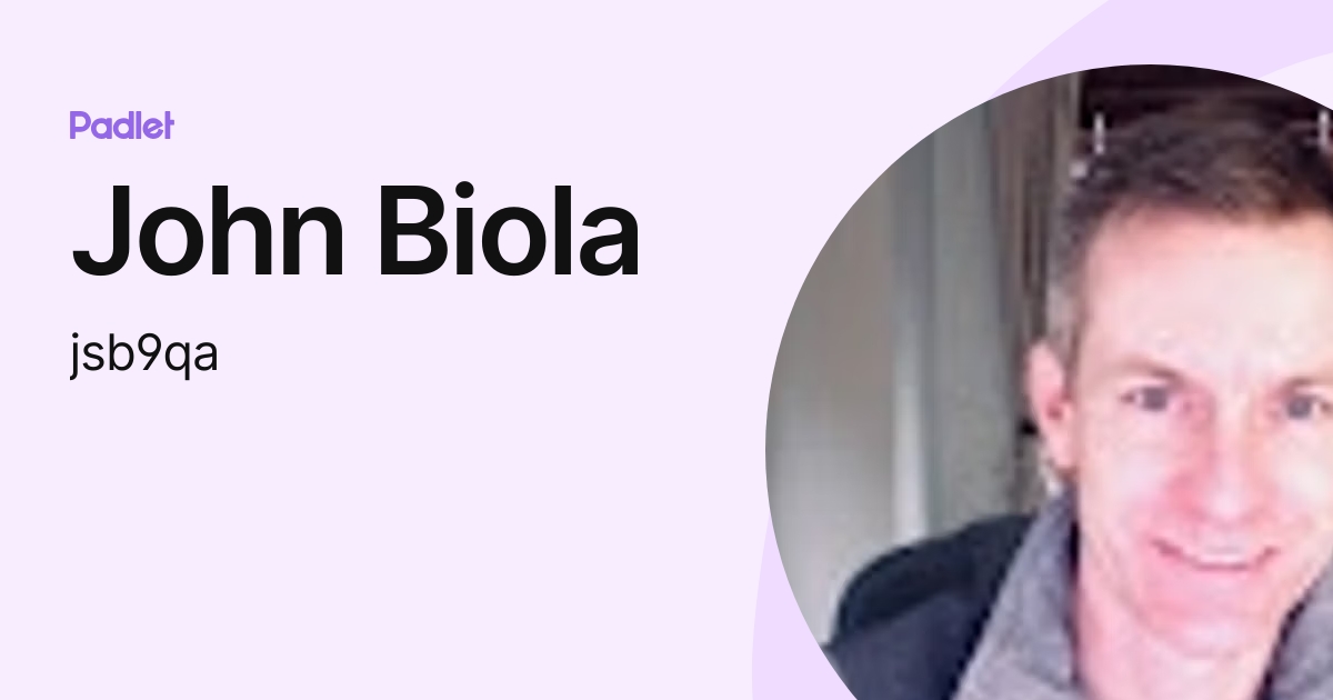 John Biola (jsb9qa) profile | Padlet