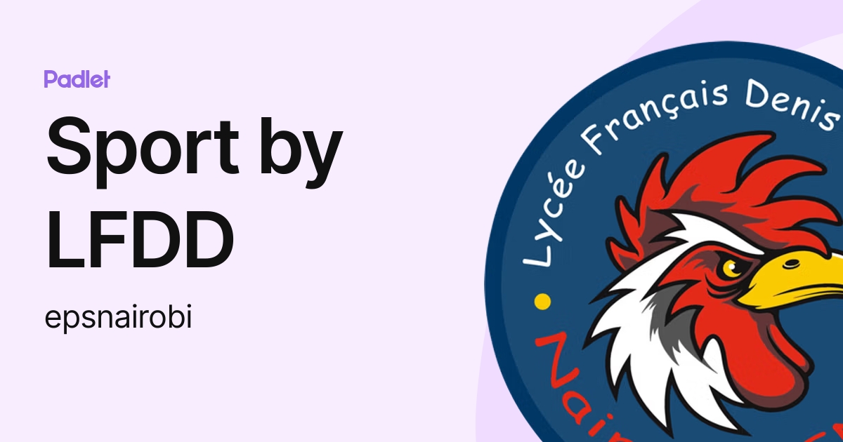 Sport by LFDD (epsnairobi) profile | Padlet