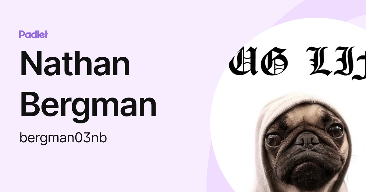 Nathan Bergman (bergman03nb) profile | Padlet