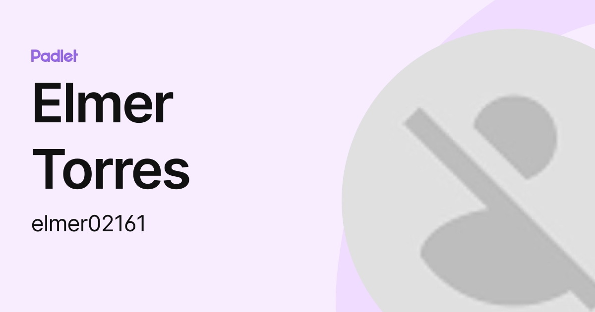 Elmer Torres (elmer02161) profile | Padlet