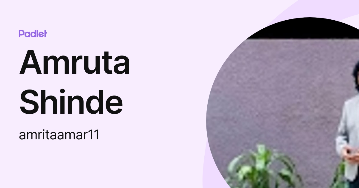 Amruta Shinde (amritaamar11) profile | Padlet