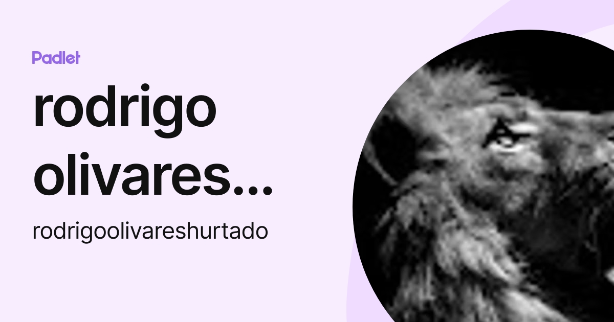 rodrigo olivares hurtado (rodrigoolivareshurtado) profile | Padlet
