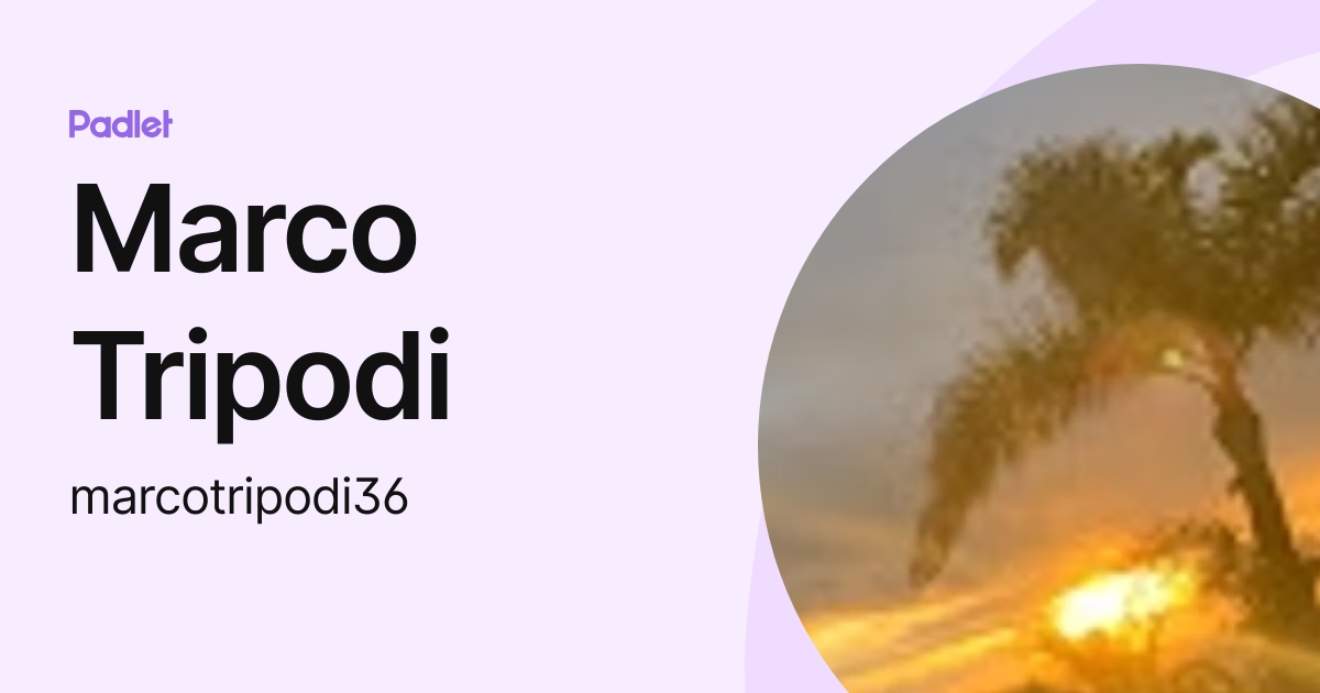 Marco Tripodi (marcotripodi36) profile | Padlet