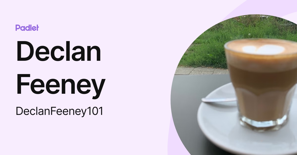 Declan Feeney (DeclanFeeney101) profile | Padlet