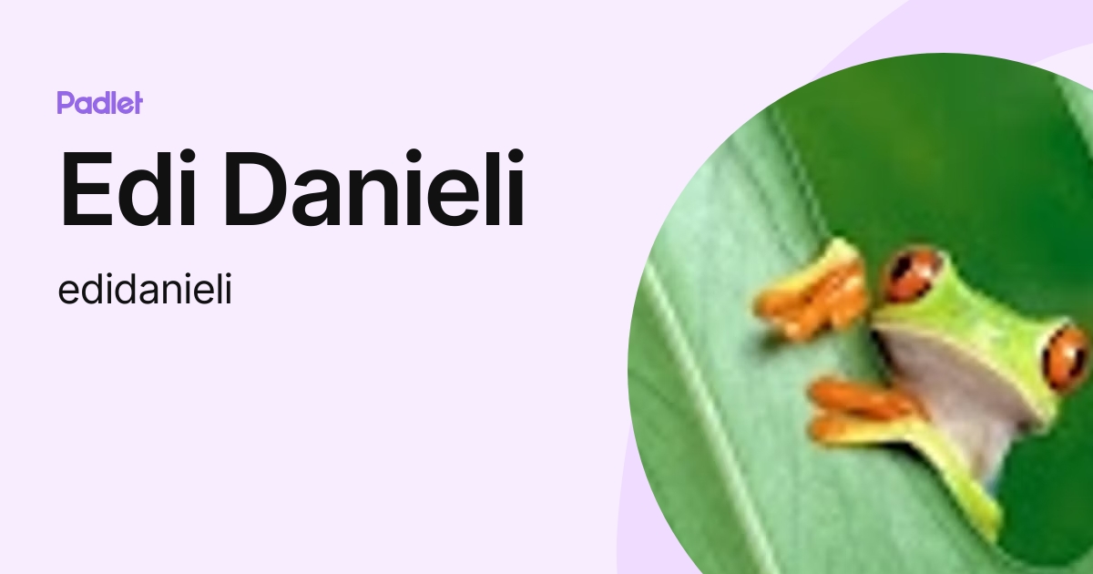 Edi Danieli (edidanieli) profile | Padlet
