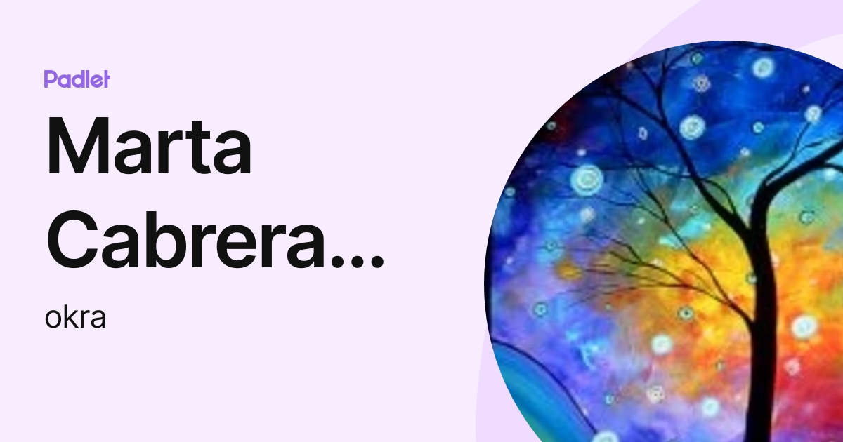 Marta Cabrera Giménez (okra) profile | Padlet