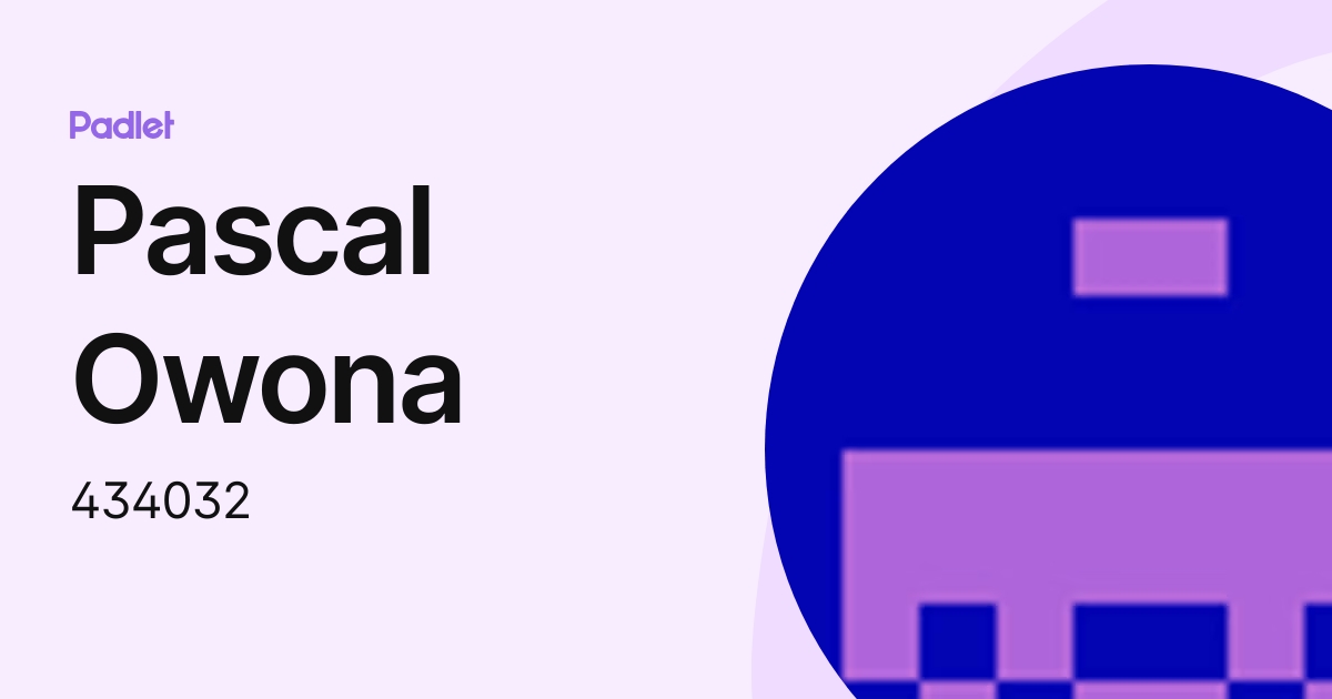 Pascal Owona (434032) profile | Padlet