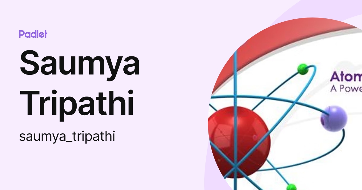Saumya Tripathi (saumya_tripathi) profile | Padlet