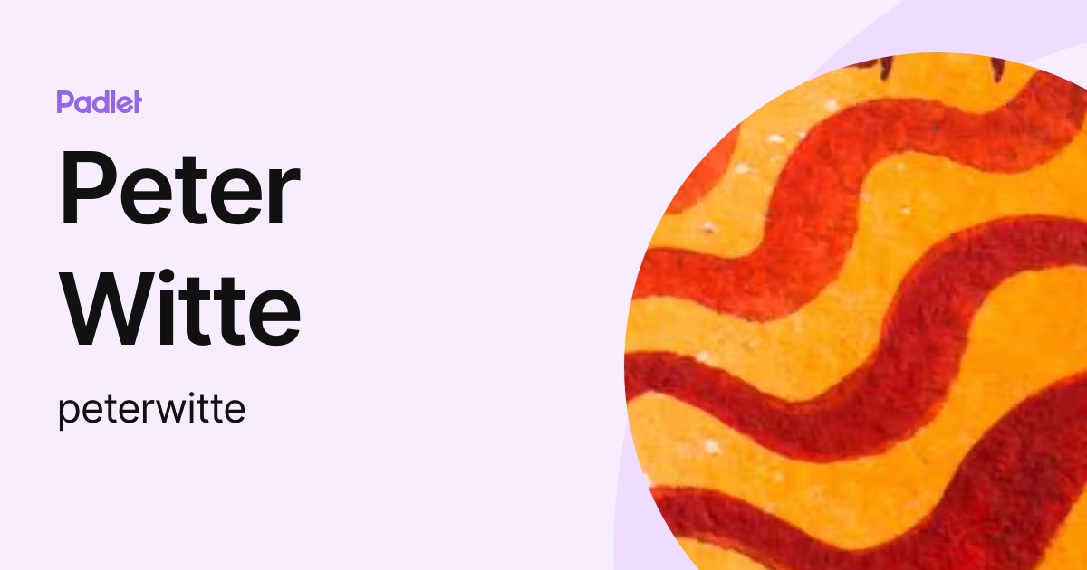 Peter Witte (peterwitte) profile | Padlet