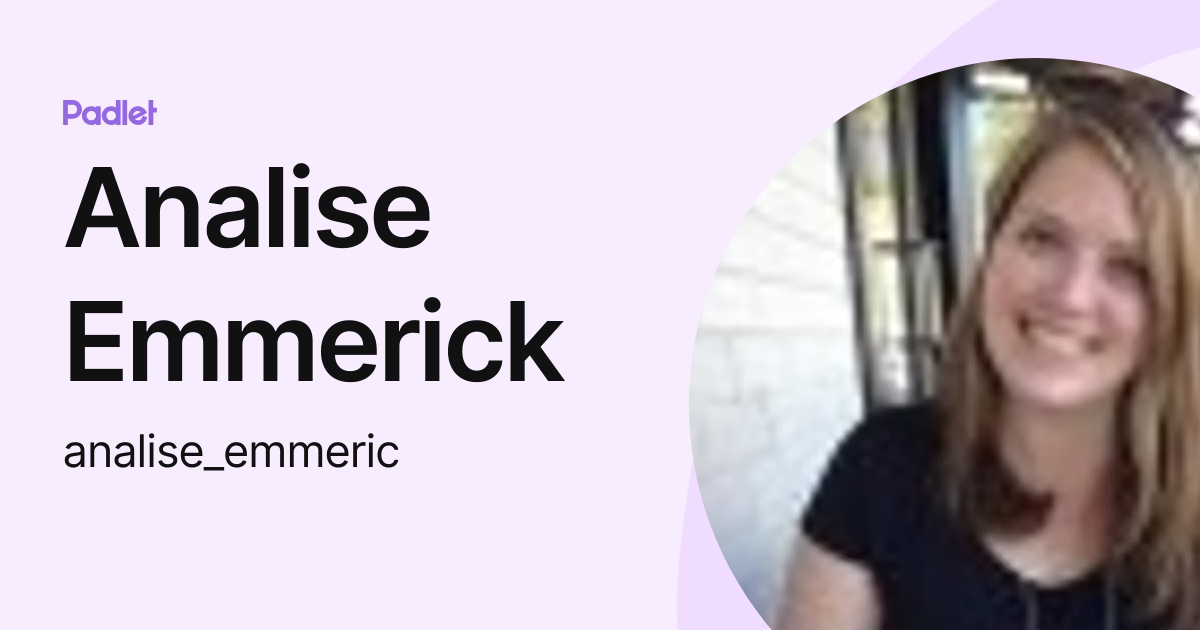 Analise Emmerick (analise_emmeric) profile | Padlet