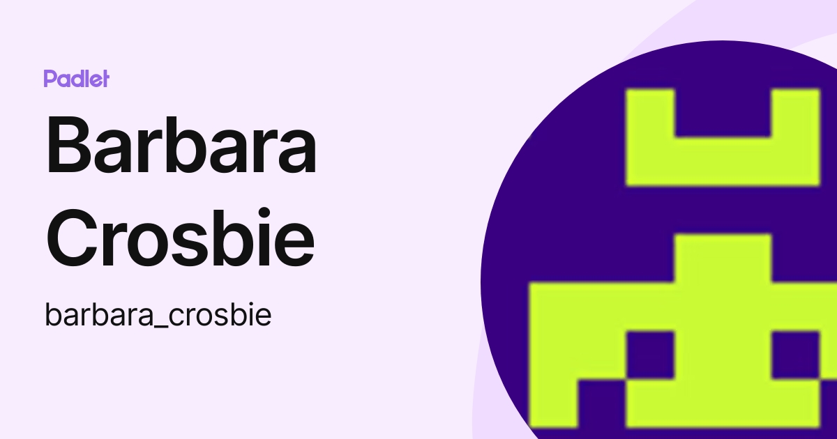 Barbara Crosbie (barbara_crosbie) profile | Padlet