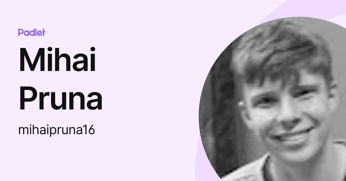 Mihai Pruna (mihaipruna16) profile | Padlet