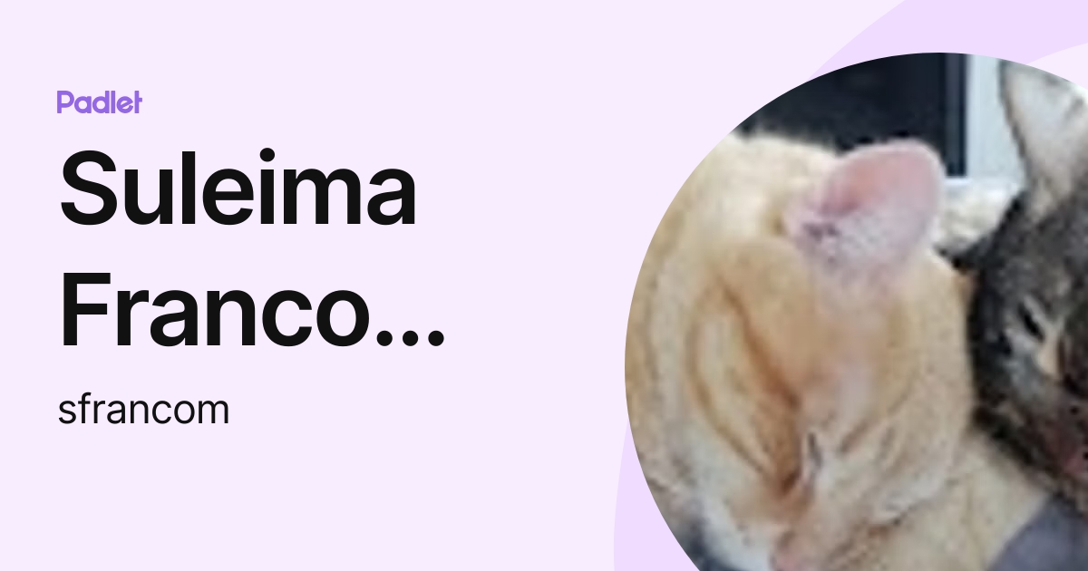 Suleima Franco Murillo (sfrancom) profile | Padlet