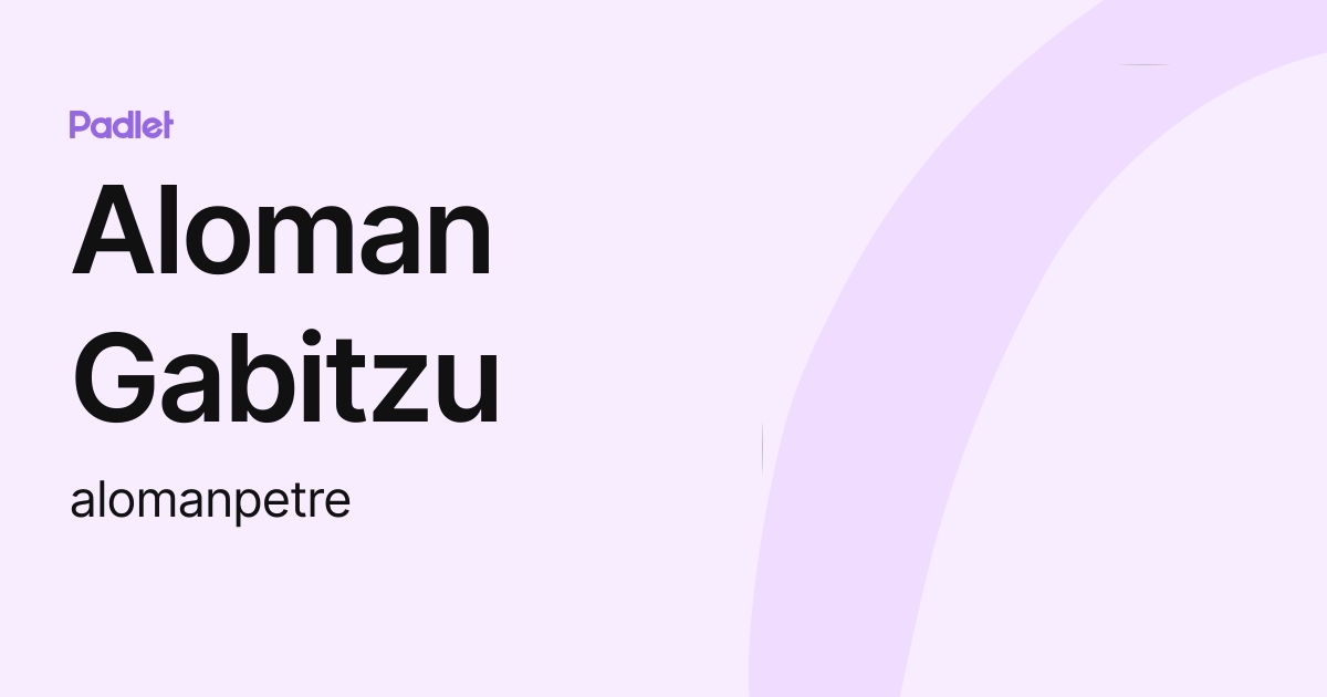 Aloman Gabitzu (alomanpetre) profile | Padlet