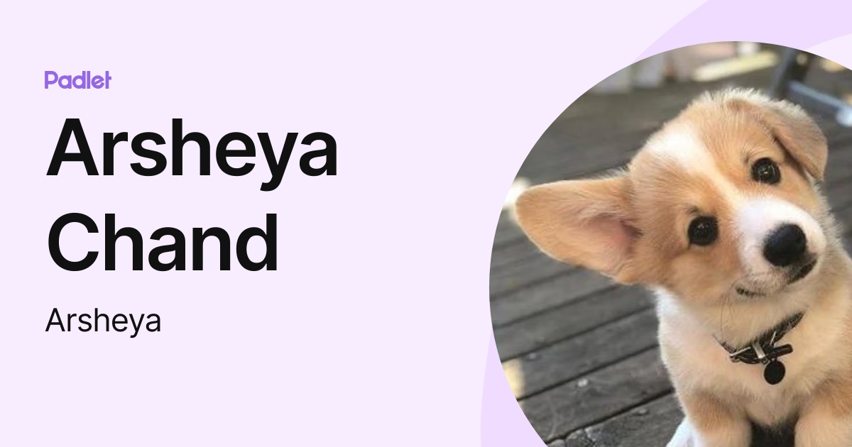 Arsheya Chand (Arsheya) profile | Padlet