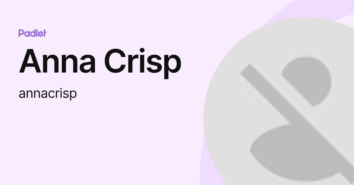 Anna Crisp (annacrisp) profile | Padlet