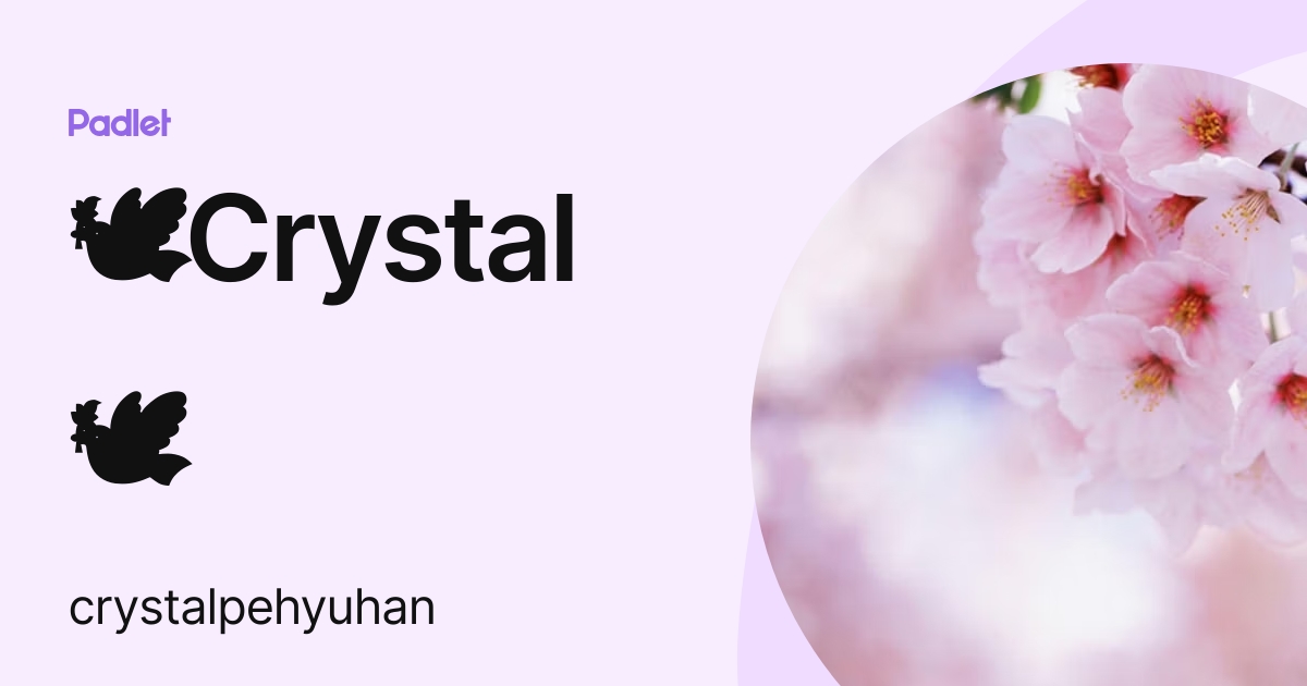рџ љcrystalрџ љ Crystalpehyuhan Profile Padlet