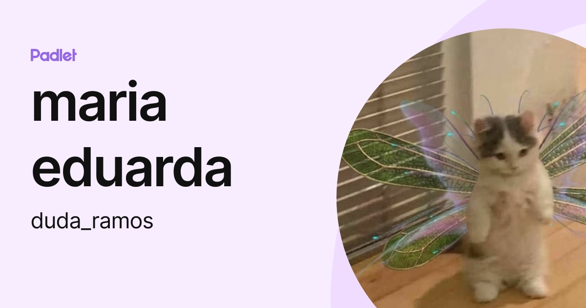 maria eduarda (duda_ramos) profile | Padlet