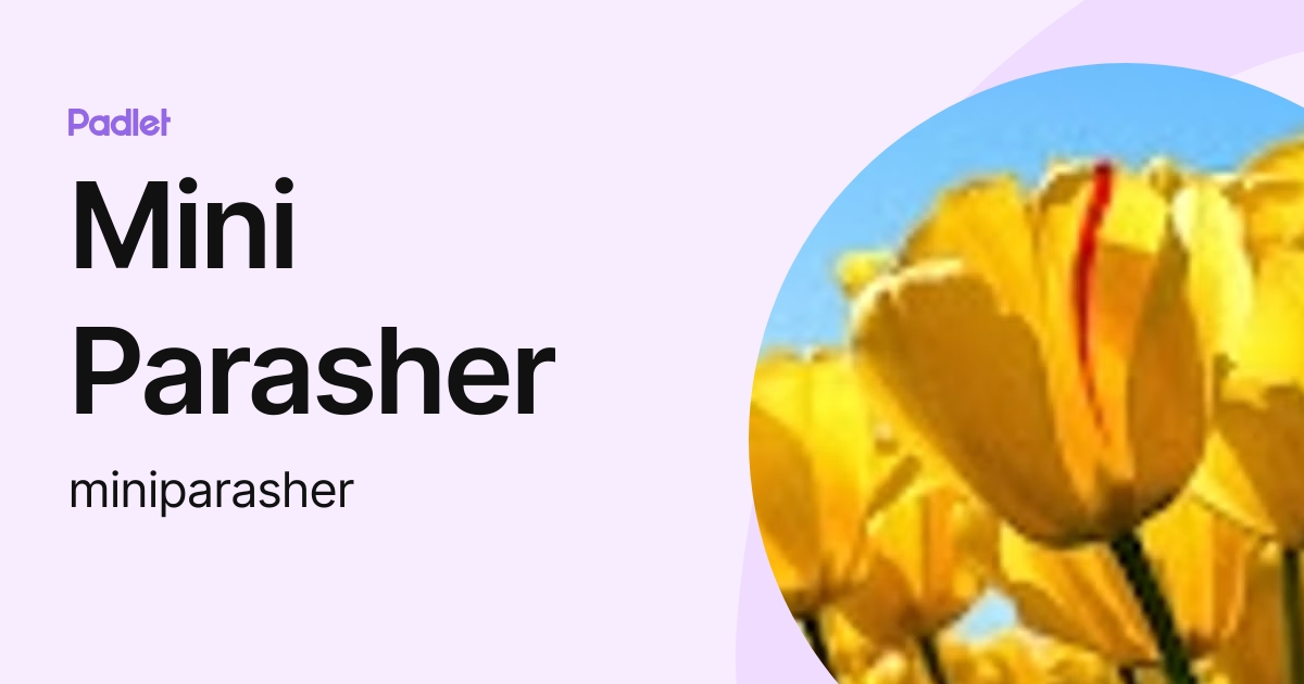 Mini Parasher (miniparasher) profile | Padlet